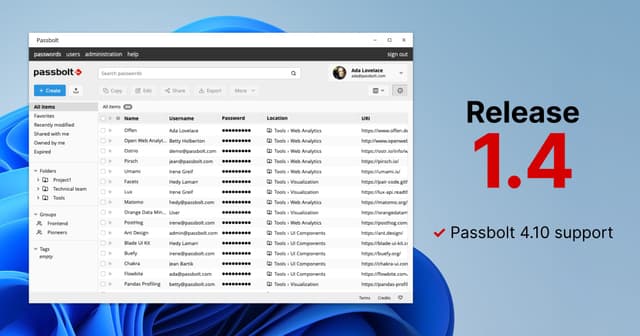 Passbolt Release Notes for windows: New Features, Fixes & Improvements